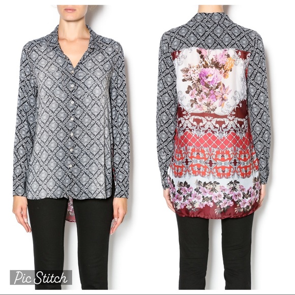 Anthropologie | Tops | Anthro Aratta Silent Journey Damask Floral Tunic ...